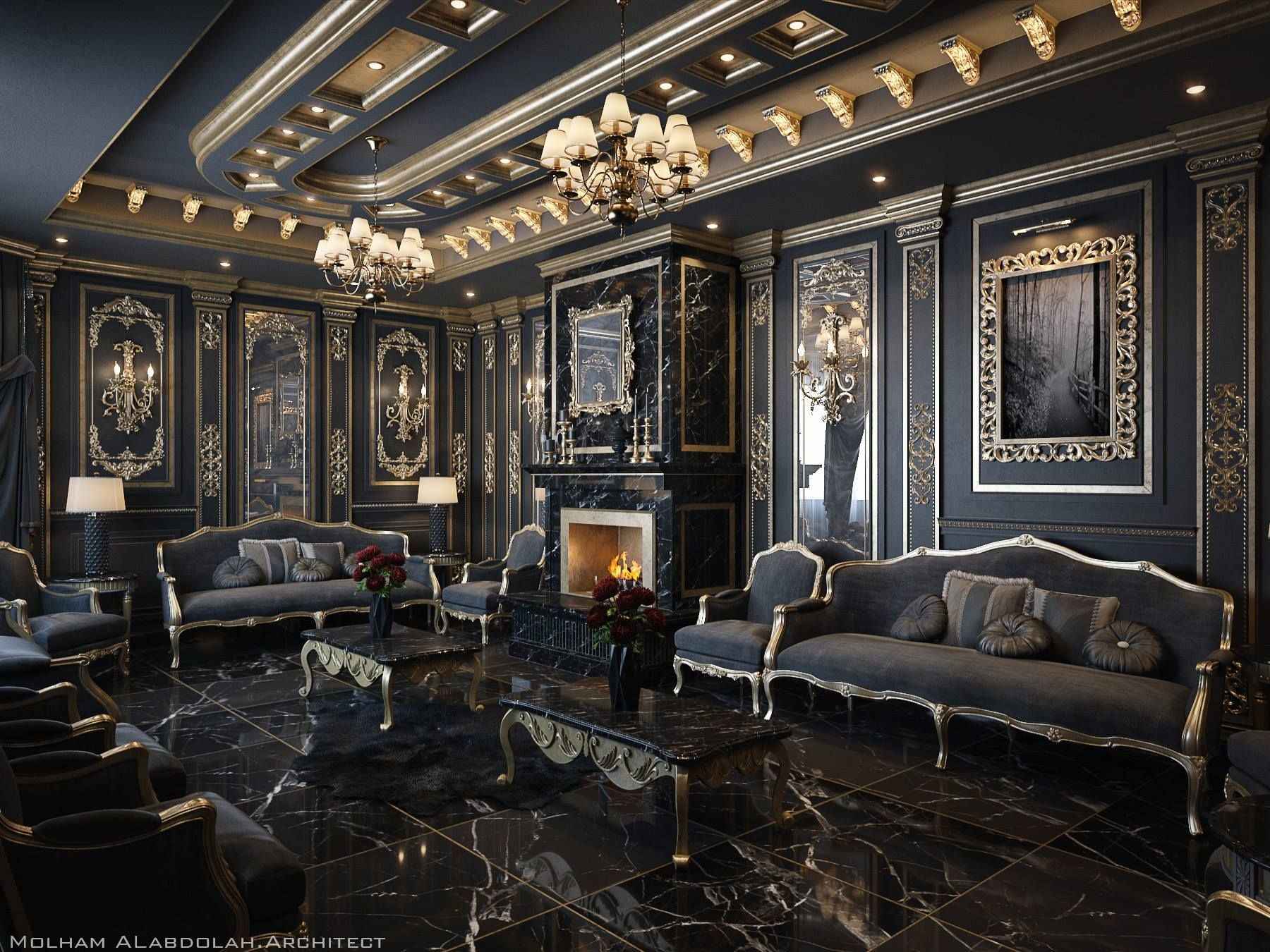Interior Modern Gothic, Ruang “Kaya” dan Elegan - SAKTI DESAIN